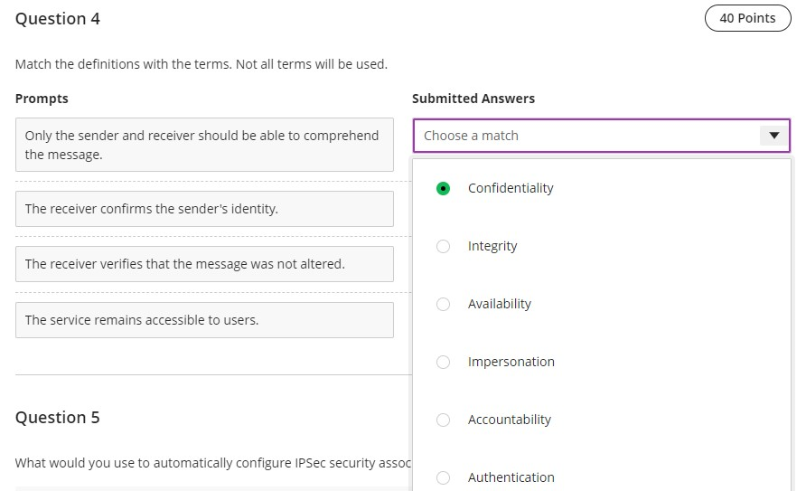 Solved Match the definitions with the terms. Not all terms | Chegg.com