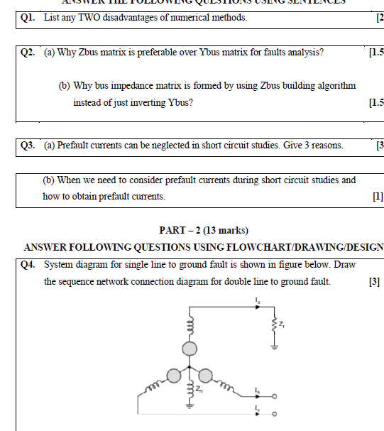 Solved QI. List any TWO disadvantages of numerical methods. | Chegg.com