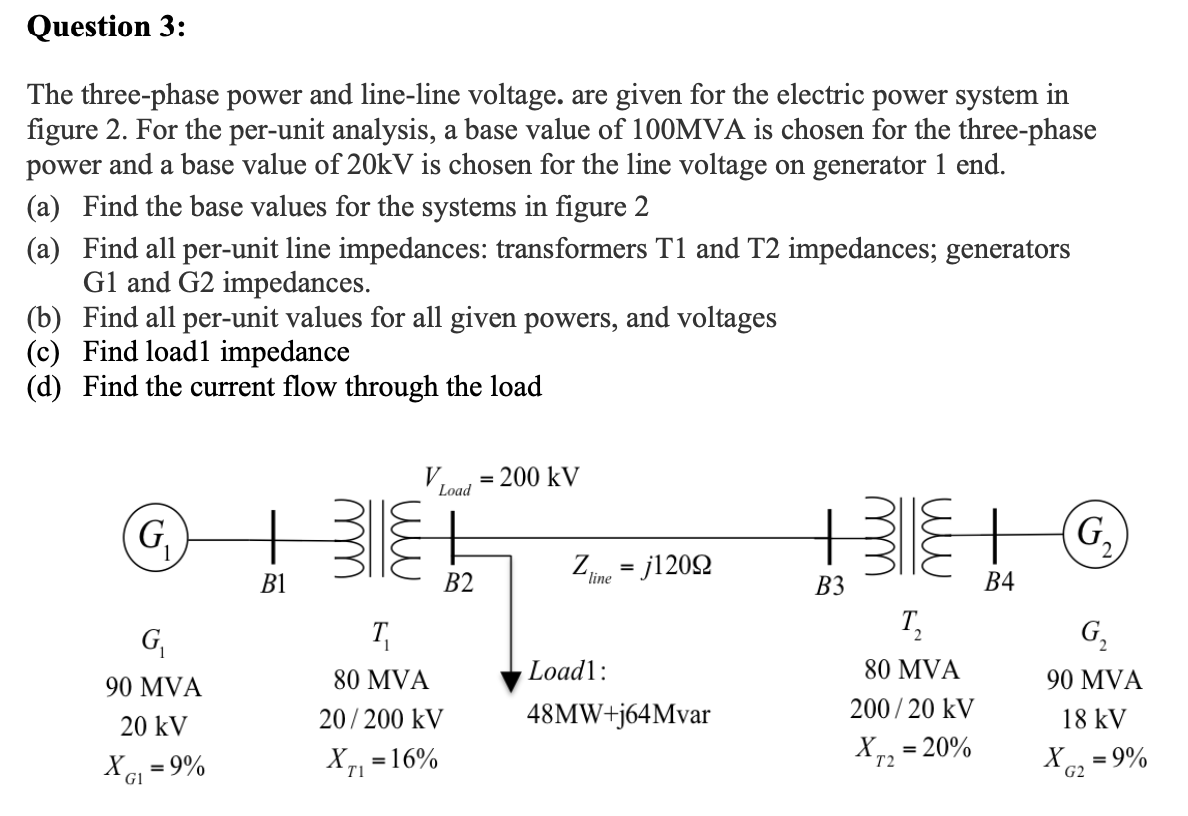 Solved Question 3: The three-phase power and line-line | Chegg.com