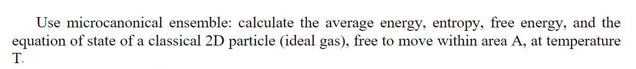 Use microcanonical ensemble: calculate the average | Chegg.com