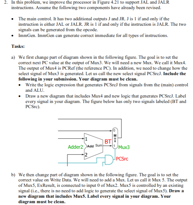 Solved r1gure 4. ∠1In this problem, we improve the processor | Chegg.com