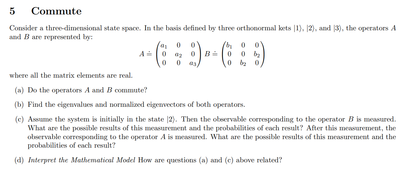 Solved Consider a three-dimensional state space. In the | Chegg.com