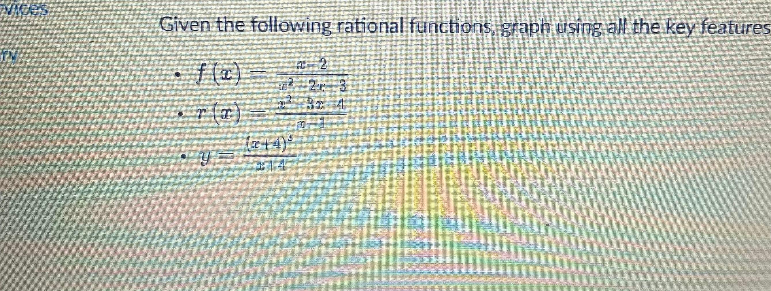 Help With Graphing Rational Functions Im Looking