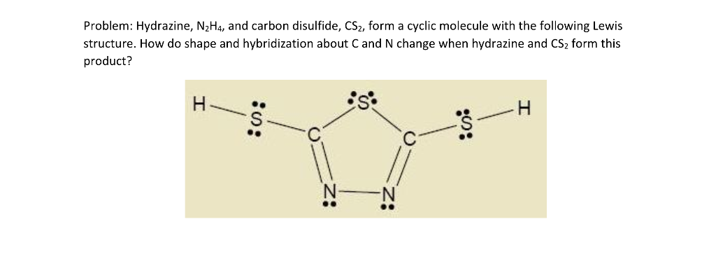 Solved Problem: Hydrazine, N2H4, and carbon disulfide, CS2, | Chegg.com