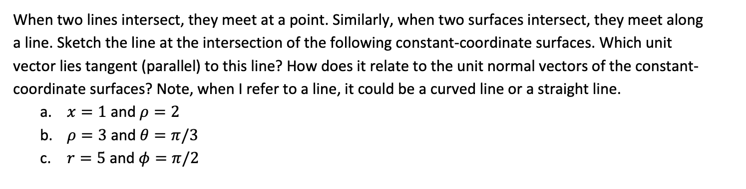 Solved When two lines intersect, they meet at a point. | Chegg.com