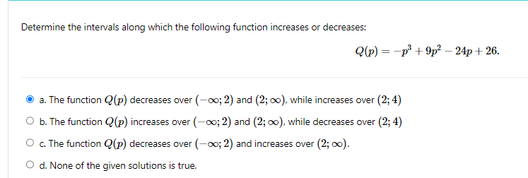 Solved Determine the intervals along which the following | Chegg.com