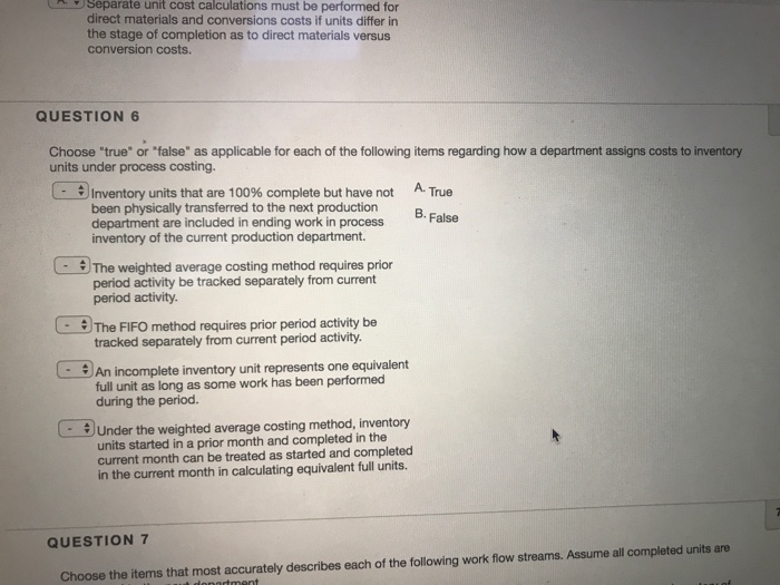 Solved ( A:リ separate unit cost calculations must be | Chegg.com