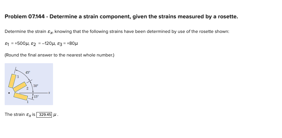 Solved Problem 07.144 - Determine a strain component, given | Chegg.com