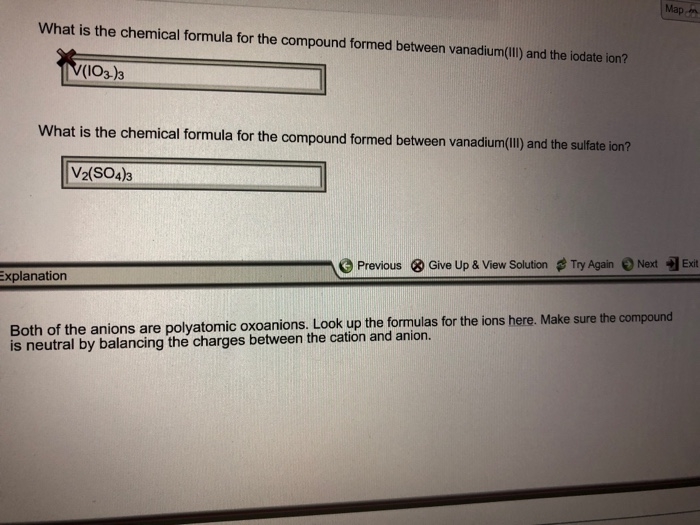 Solved Ma What is the chemical formula for the compound | Chegg.com