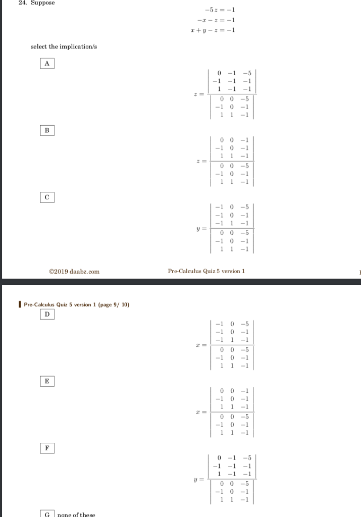 Solved 4. Select expressions equivalent to the system of | Chegg.com