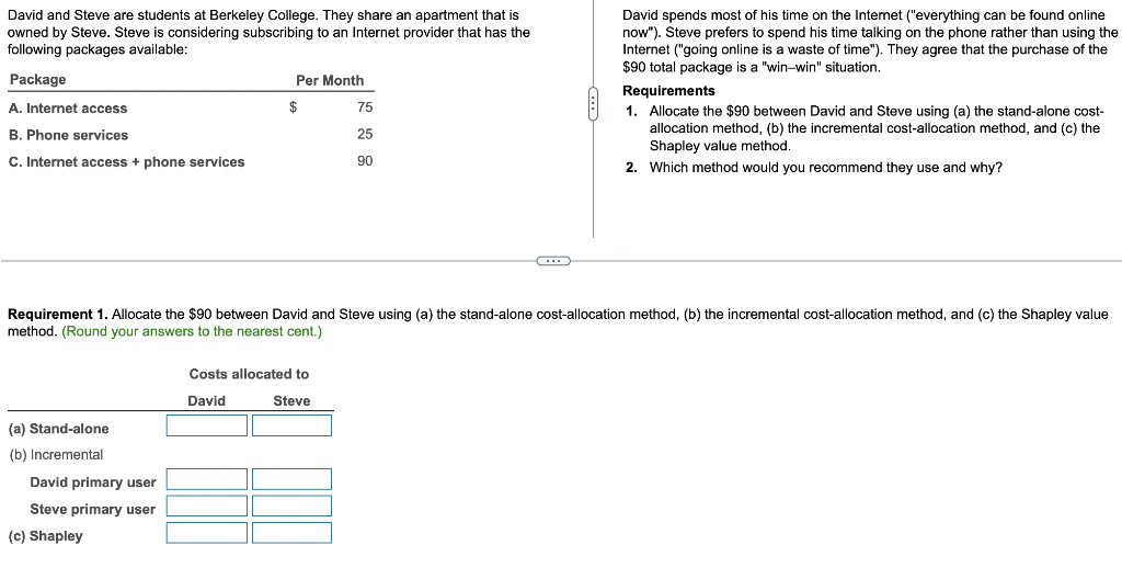 Solved David and Steve are students at Berkeley College. | Chegg.com