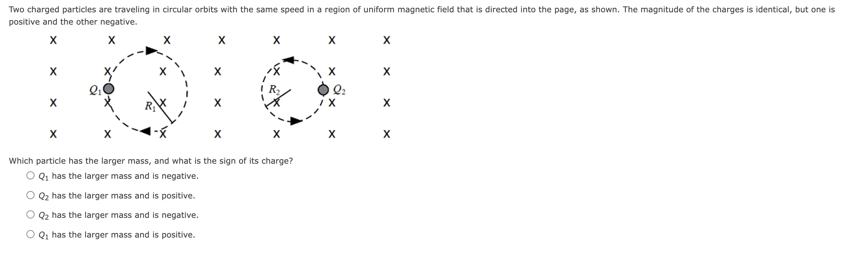 Solved Two charged particles are traveling in circular | Chegg.com