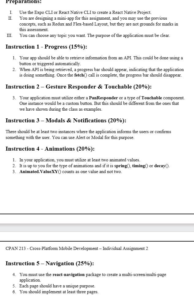 Solved please provide me full expo snack code for this | Chegg.com