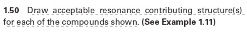 Solved 1.50 Draw acceptable_resonance | Chegg.com
