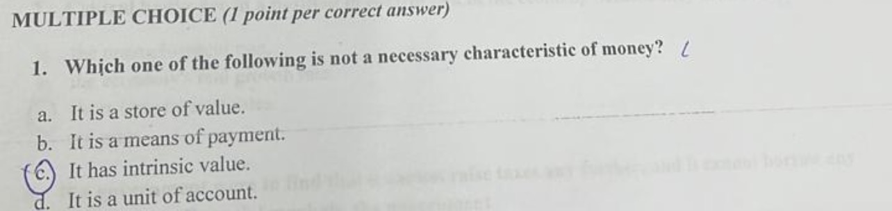 Solved MULTIPLE CHOICE ( 1 ﻿point per correct answer)Which | Chegg.com
