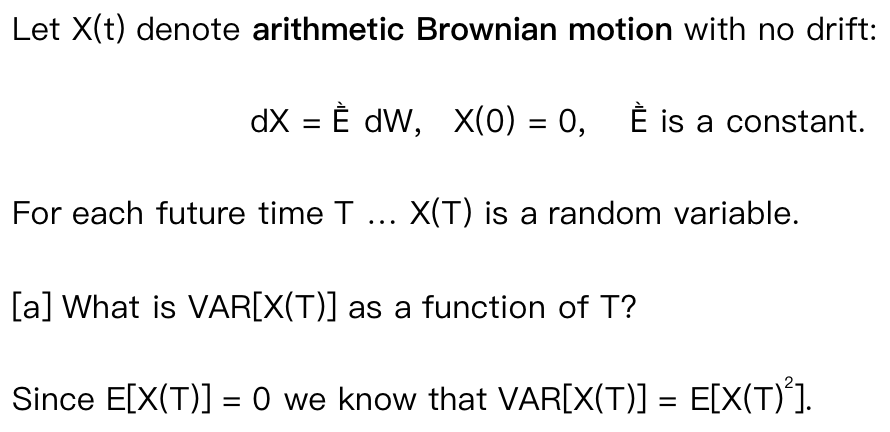 Let X(t) denote arithmetic Brownian motion with no | Chegg.com