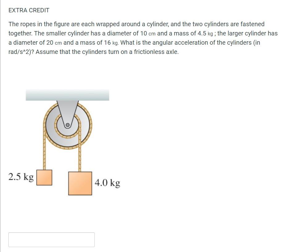 Solved EXTRA CREDIT The ropes in the figure are each wrapped | Chegg.com