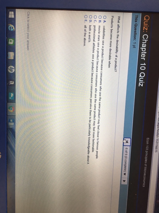 Solved: What Affects The Desirability Of A Product? Produc... | Chegg.com
