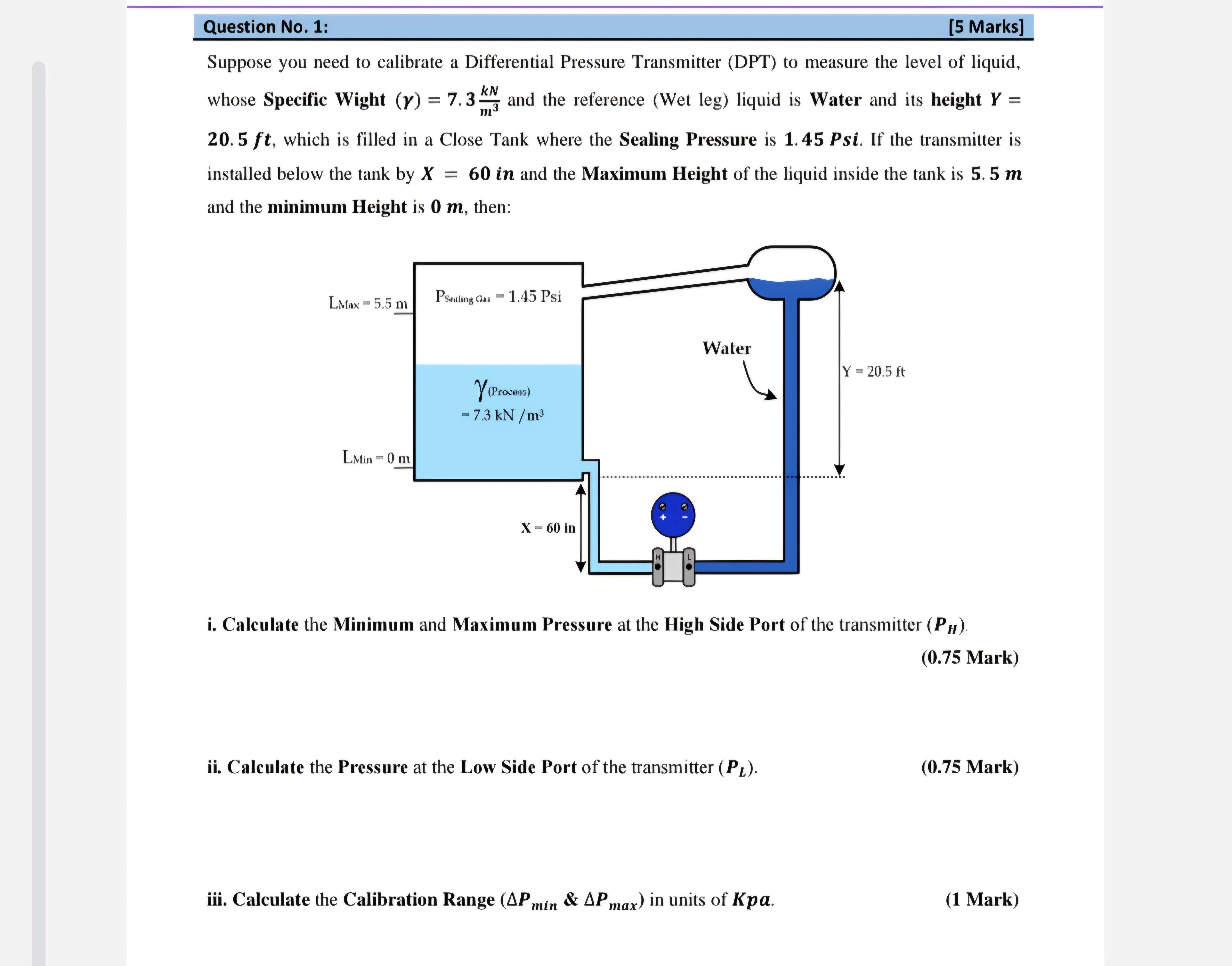 Solved Question No. 1: Suppose you need to calibrate a | Chegg.com