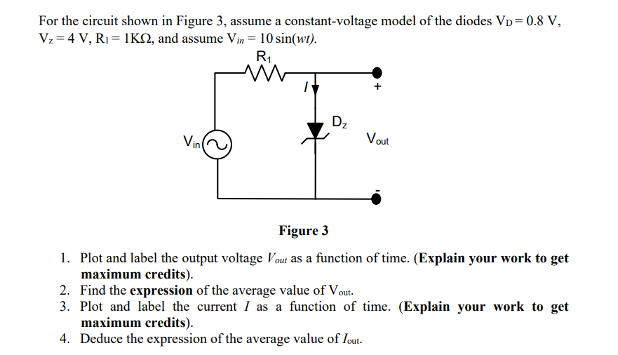 Solved For the circuit shown in Figure 3, assume a | Chegg.com