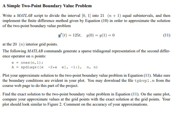 Solved A Simple Two-Point Boundary Value Problem Write a | Chegg.com