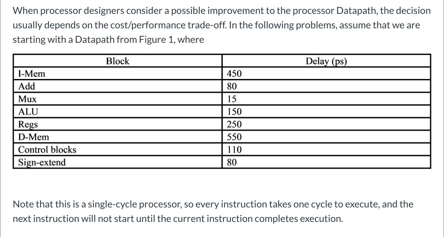 When processor designers consider a possible | Chegg.com