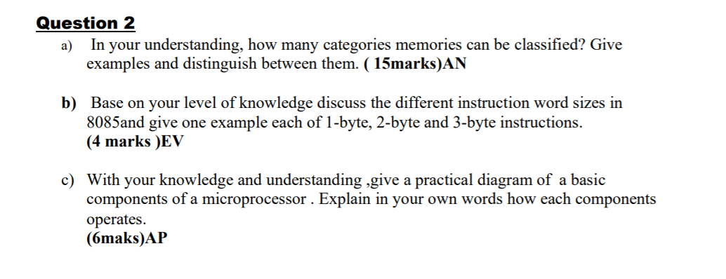 Solved Question 2 a) In your understanding, how many | Chegg.com