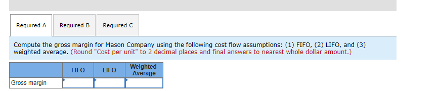 Solved Exercise 5-19A (Algo) Effect of inventory cost flow | Chegg.com