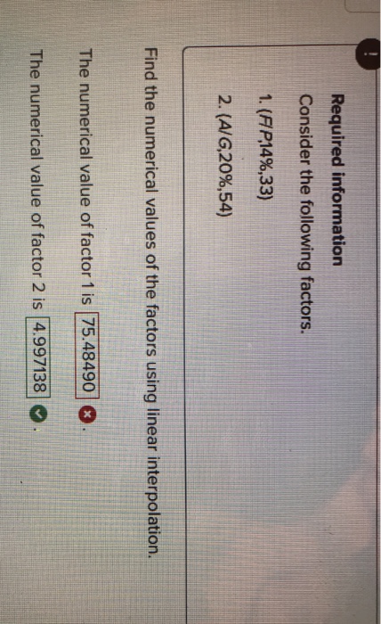 Solved Consider the following factors. (F/P, 14%, 33) | Chegg.com