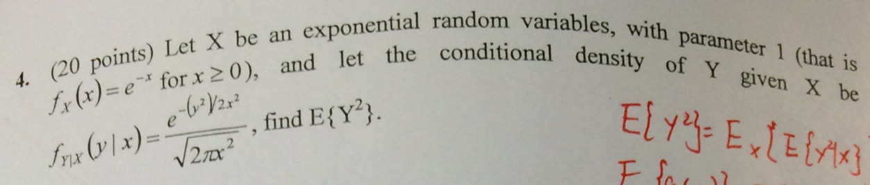 Solved 4. (20 points) Let X be an exponential random | Chegg.com