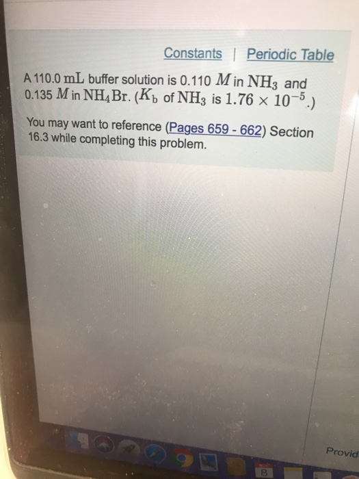 Solved Constants Periodic Table A 110.0 mL buffer solution | Chegg.com