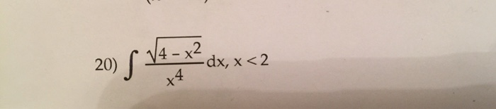 Solved Integrate the function. integral squareroot 4 - | Chegg.com