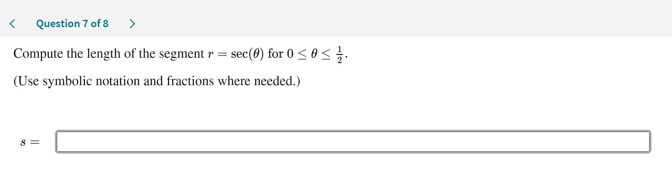 Solved Compute the length of the segment | Chegg.com