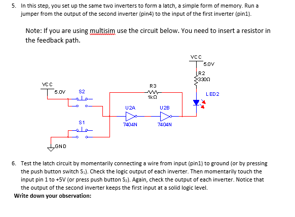 Solved 5. In this step, you set up the same two inverters to | Chegg.com