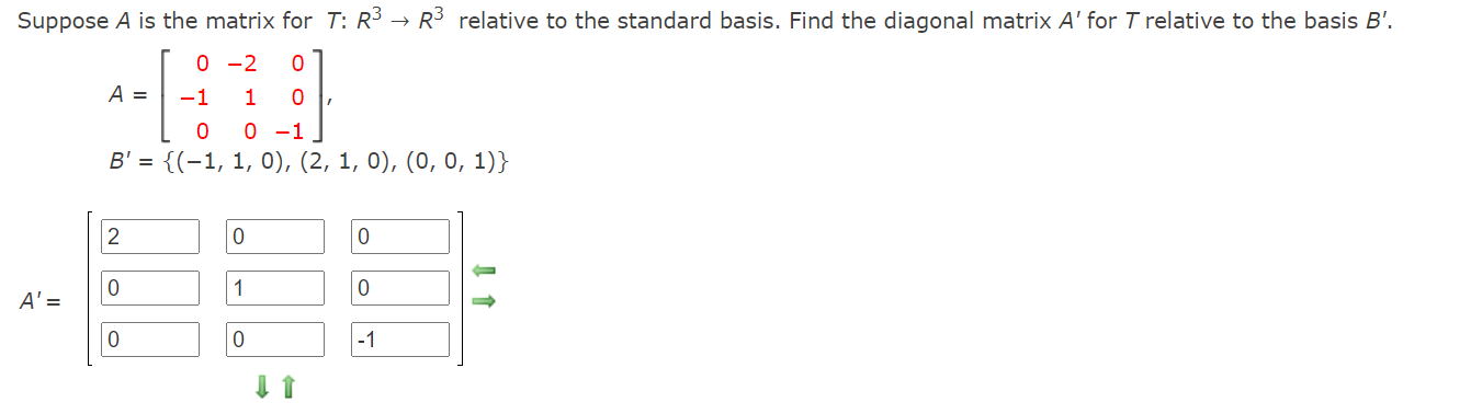 Solved Suppose A is the matrix for T: R3 → R3 relative to | Chegg.com