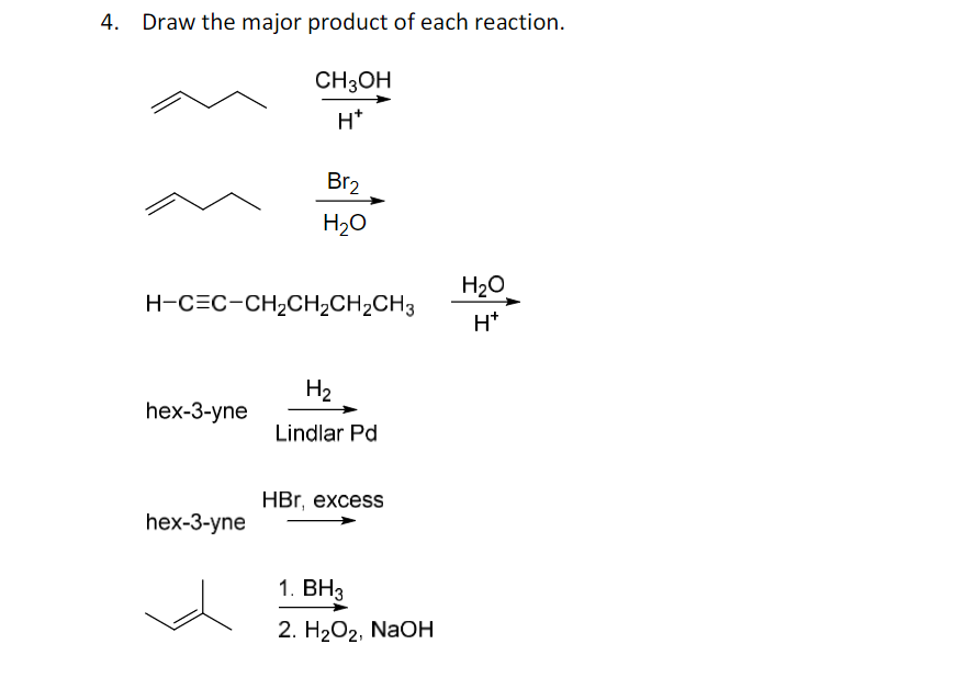 Solved Draw the major product of each reaction. CH3OH H Br2 | Chegg.com