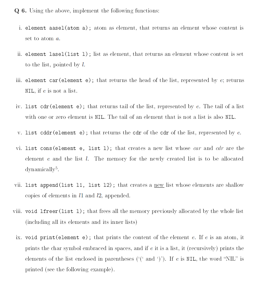 Solved In this exercise, we implement a simple list, using | Chegg.com