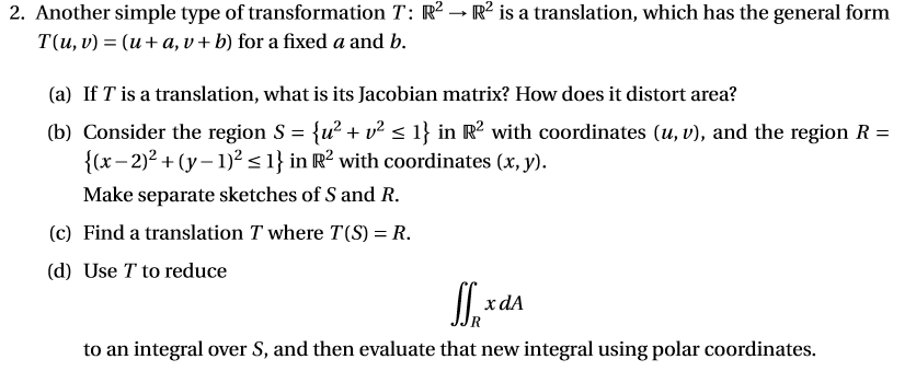Solved R2 is a translation, which has the general form 2. | Chegg.com