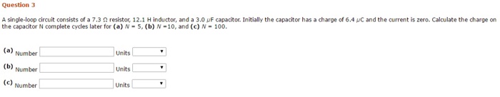 Solved A single-loop circuit consists of a 7.3 Ohm resistor, | Chegg.com