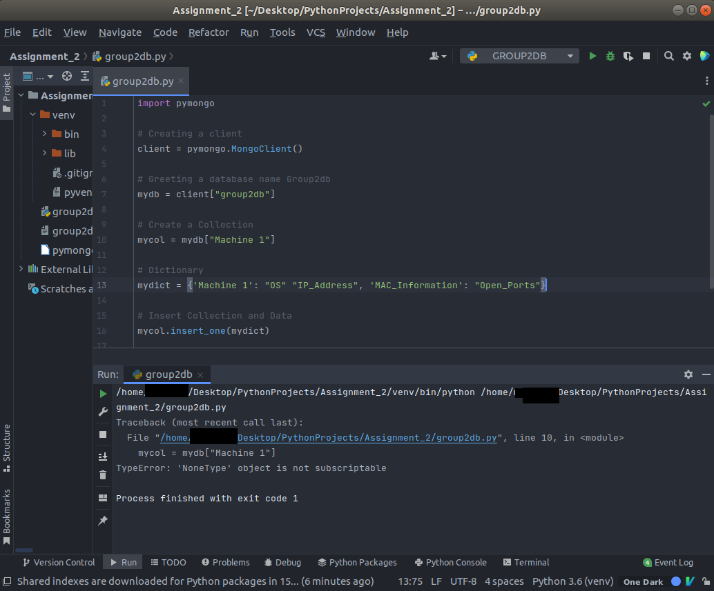 Solved Hello, I am trying to use MongoDB using python codes | Chegg.com