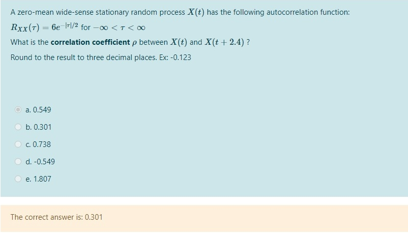 Solved A zero-mean wide-sense stationary random process X(t) | Chegg.com