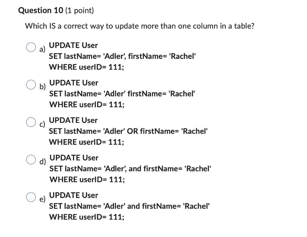 Solved When creating a table Decimal (7,2) means: a) The | Chegg.com