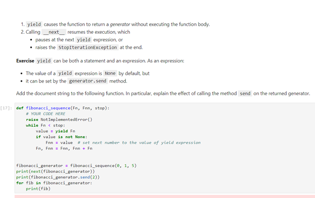 Solved 1. yield causes the function to return a generator | Chegg.com