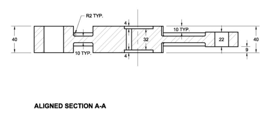 Solved 050 A 021 R40 TYP. 2X R25 R12 28x R5 030 51° A 127 R5 | Chegg.com
