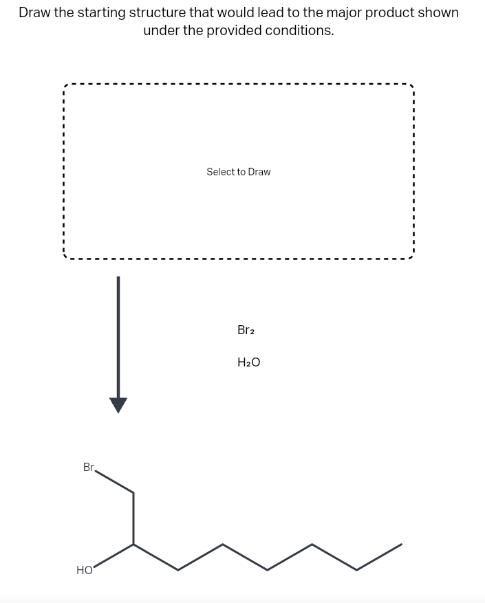 Solved Draw the starting structure that would lead to the | Chegg.com