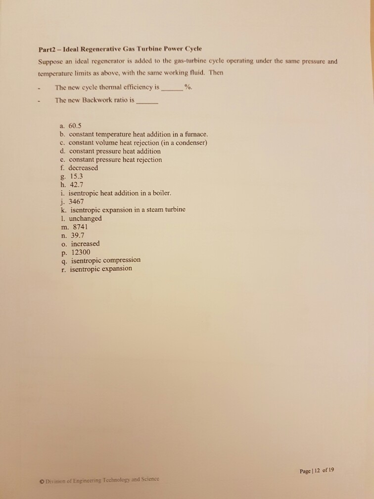 Solved Formula Sheet EMC-4923 Desalination and Power | Chegg.com