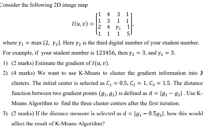 Solved Consider the following 2D image map 1 4 3 1 1 3 1 1 | Chegg.com
