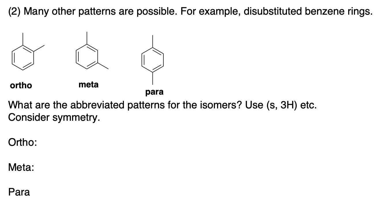 Solved (2) Many other patterns are possible. For example, | Chegg.com