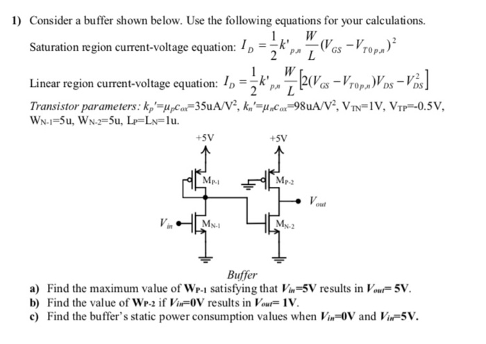 Solved 1) Consider a buffer shown below. Use the following | Chegg.com