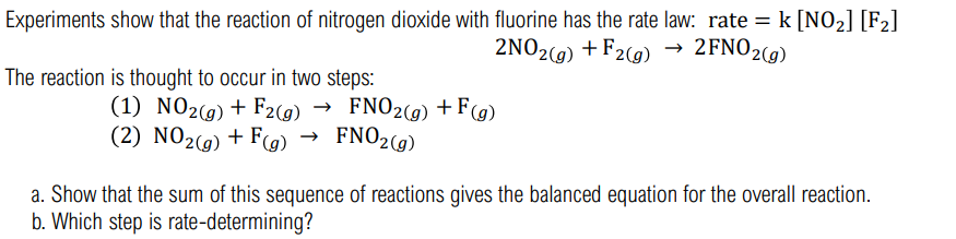 Solved Experiments show that the reaction of nitrogen | Chegg.com